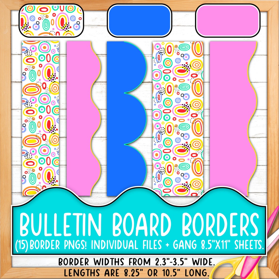 Borders for Bulletin Boards | Print & Cut, Seamless | Classroom Board ...