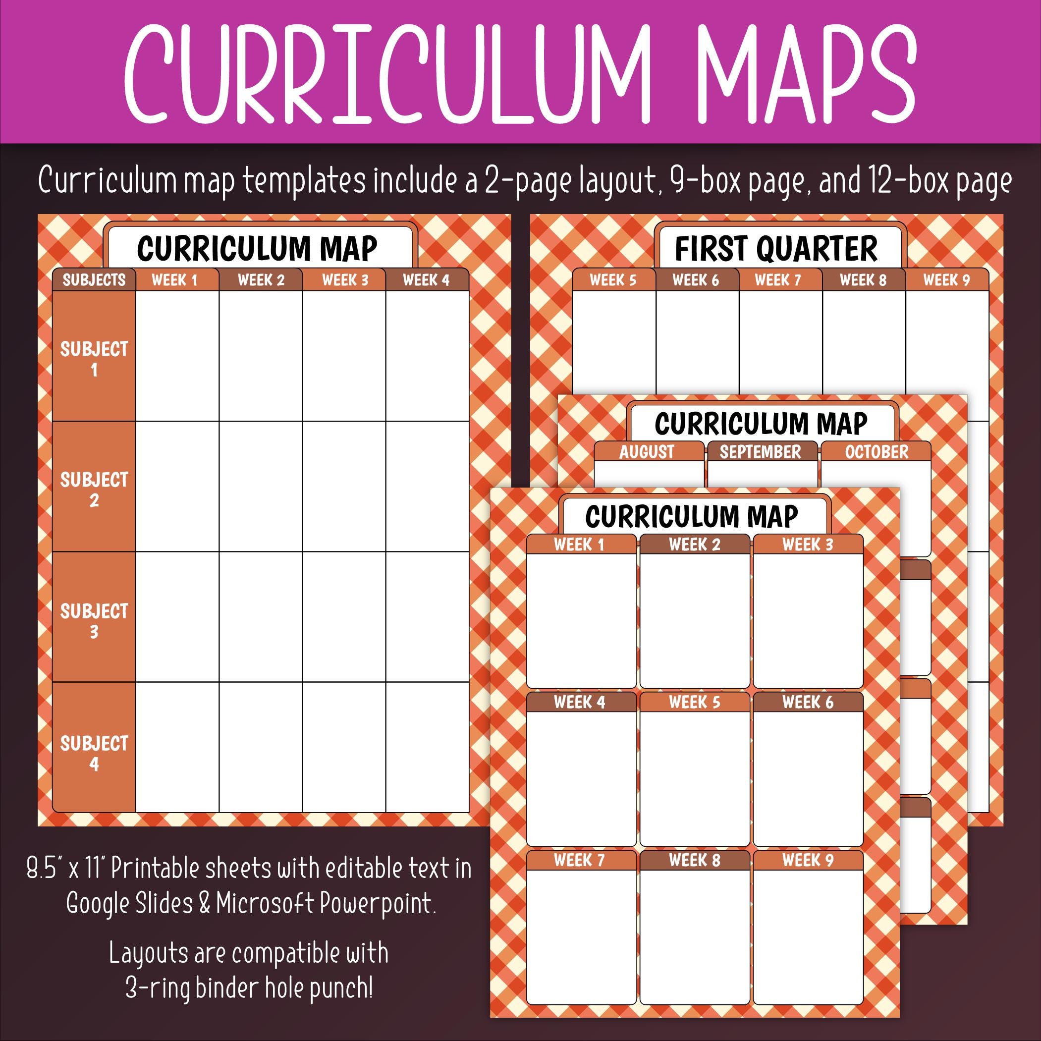 Lesson Plan Sheets & Curriculum Maps (editable) | Teacher Planner ...