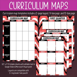 Lesson Plan Sheets & Curriculum Maps editable Flowers, Diamonds ...