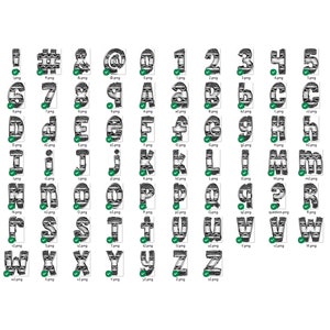 Glitter Crayons Alphabet Bundle, 14 PNG Sets, Rainbow Silver Digital ...