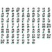 Glitter Crayons Alphabet Bundle, 14 PNG Sets, Rainbow Silver Digital ...