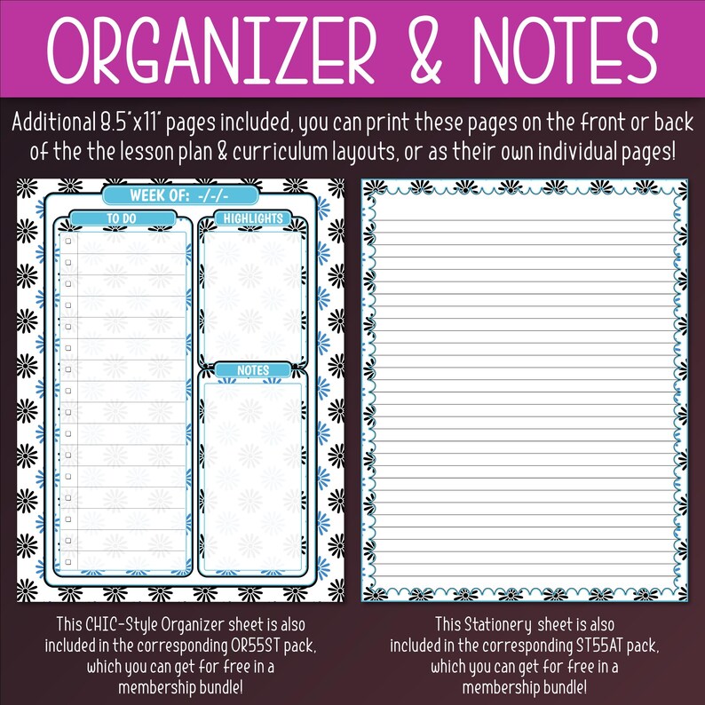 Lesson Plan Sheets & Curriculum Maps (editable) | Flowers, Diamonds ...