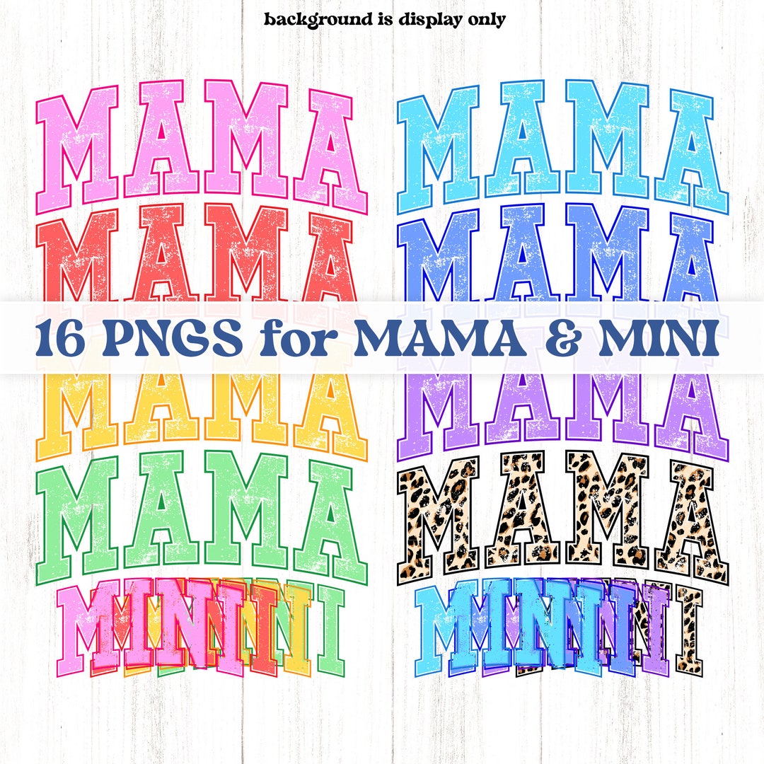 Mama & Mini PNG Bundle Set of 16 PNGS for Print or Sublimation ...
