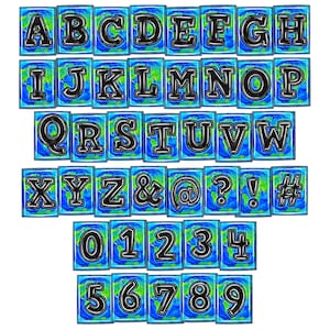 5 Boxy School Doodle Alphabet PNG, Digital Download, Casual Hand Drawn ...