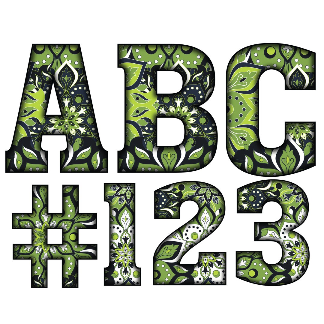 Digital Download | Chunky Green Floral Western Pattern Fill 1 | PNG ...