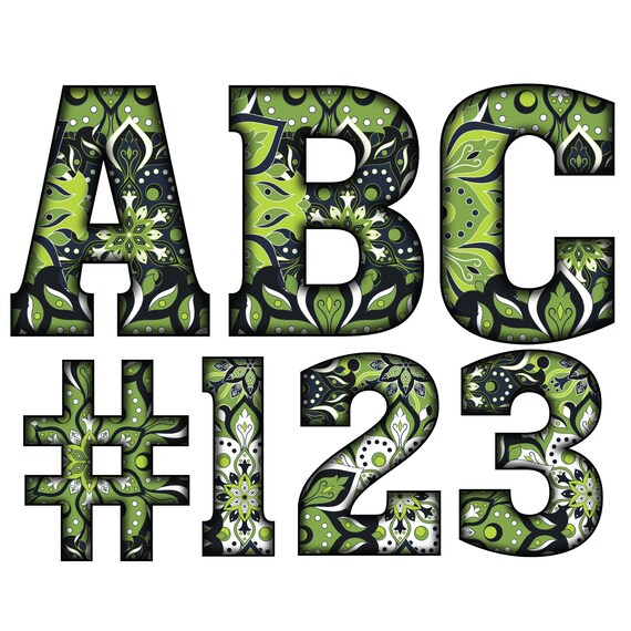 Digital Download Chunky Green Floral Western Pattern Fill 1 - Etsy