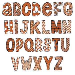 Digital Download | Doodle Burnt Orange and White Pattern Fill | PNG ...