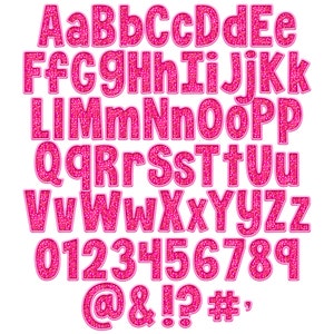 Pink and Gold Foil Dot Alphabet, Faux Embroidery Stitch Alpha, Classic ...