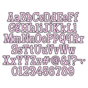 Pink Faux Embroidery Alphabet PNG Pack, Digital Download, Applique ...