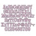 Pink Faux Embroidery Alphabet PNG Pack, Digital Download, Applique ...