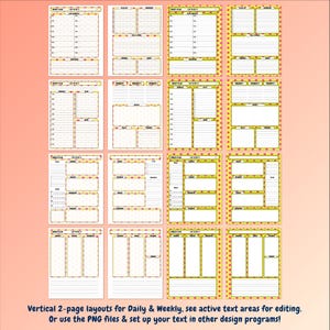 Calendar Pack - Editable Daily | Weekly | Monthly | Yearly | Polka Dots ...