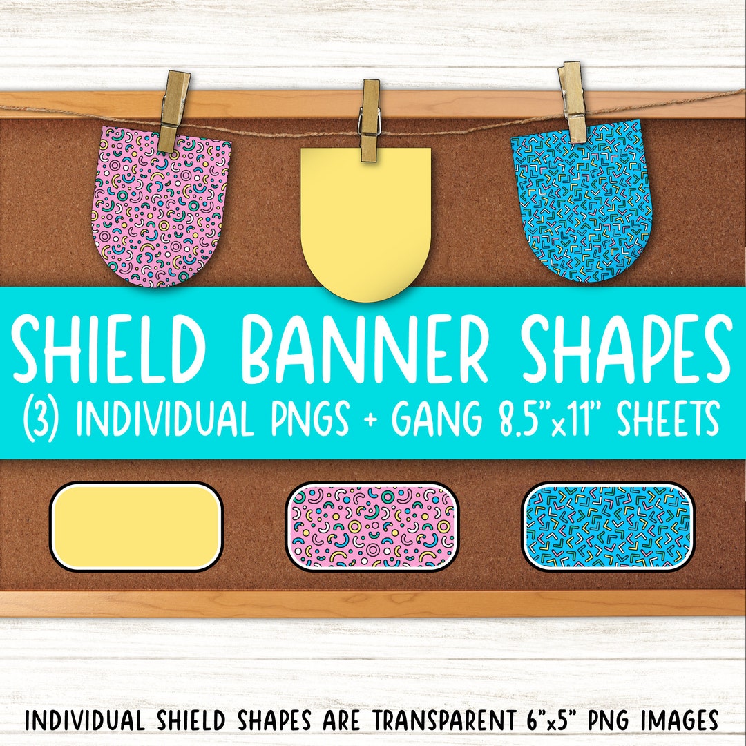 Pennant/bunting Banner - Shield Shape (for Walls & Bulletin Boards ...