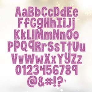 Christmas Lights, Snowflake PNG Alphabet, Faux Embroidery Classic ...