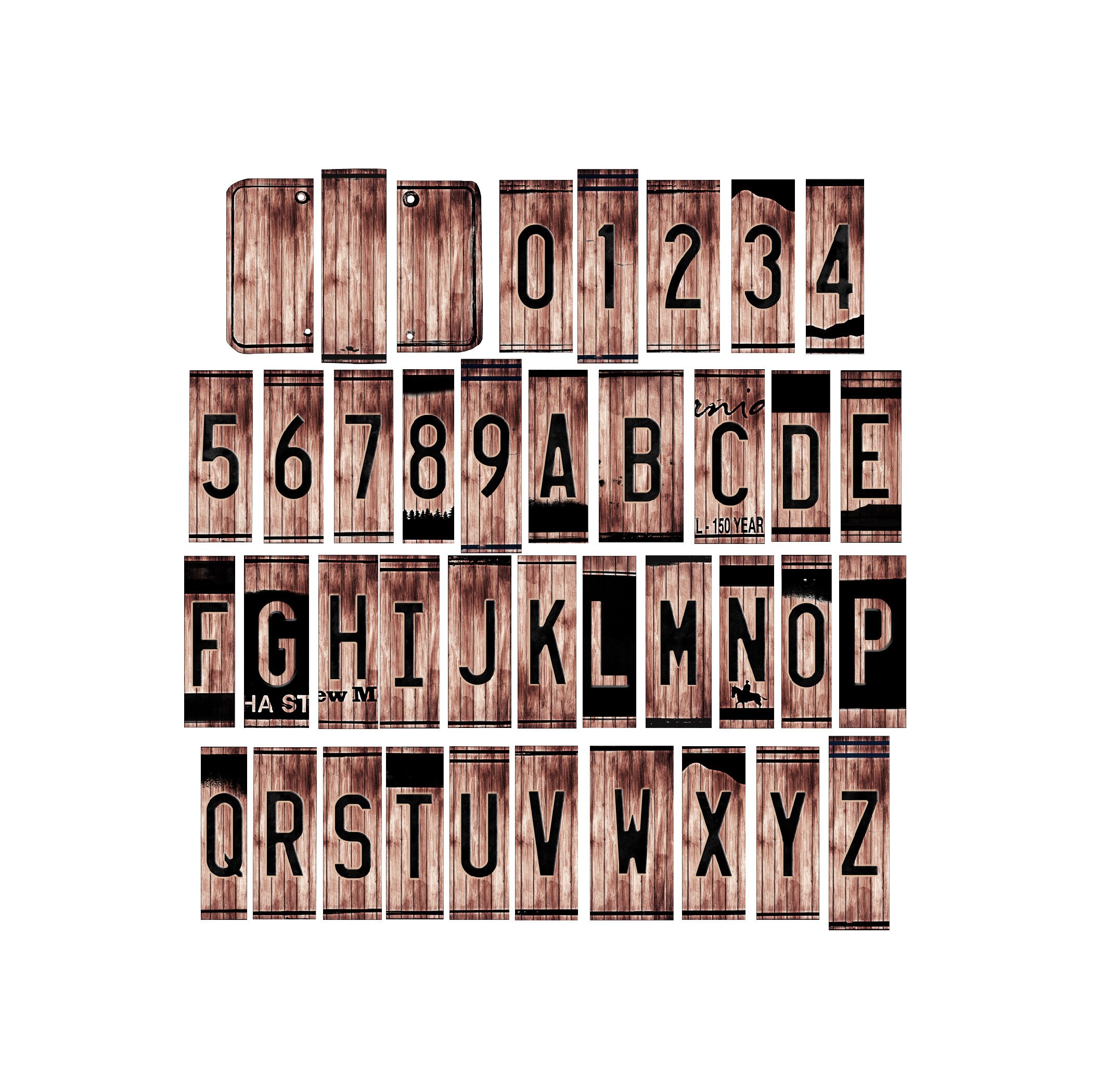 Digital Download License Plate Alphabet Bundle Floral - Etsy