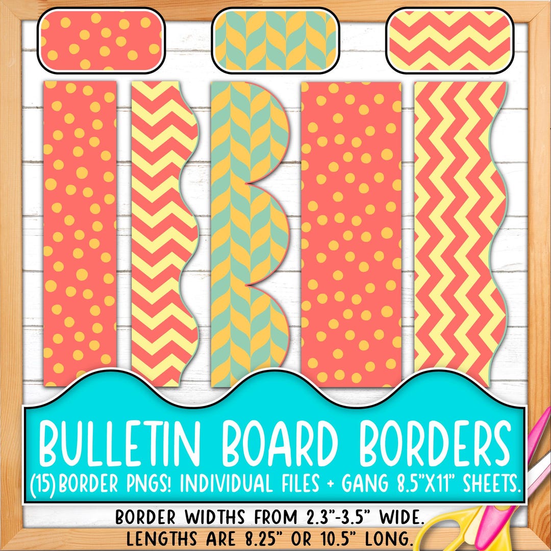 Borders for Bulletin Boards | Print & Cut, Seamless | Geometric ...