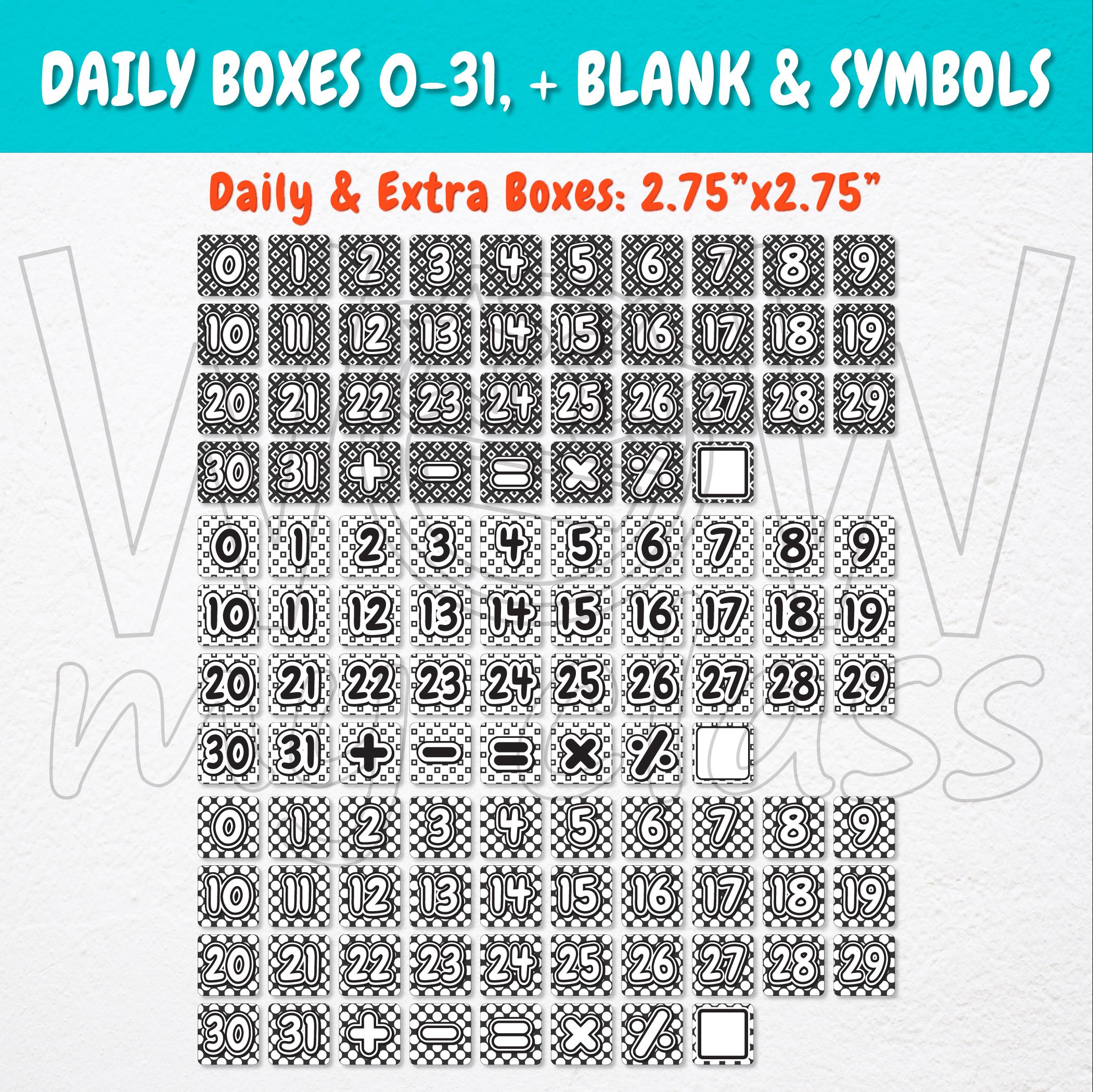 Wall Calendar - Pocket Chart for Teachers | Black and White, Ink Saver ...