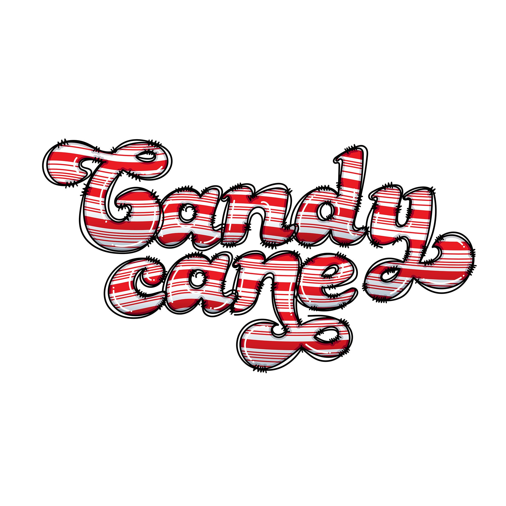 Candy Cane Letter Png Peppermint Type Red White Striped Etsy