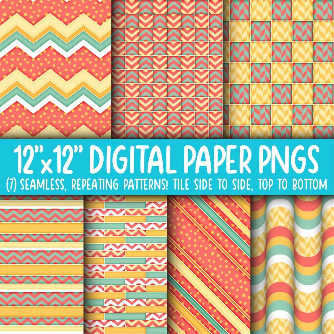 Wallpaper Background - Digital Paper | Seamless | Geometric, Chevron ...