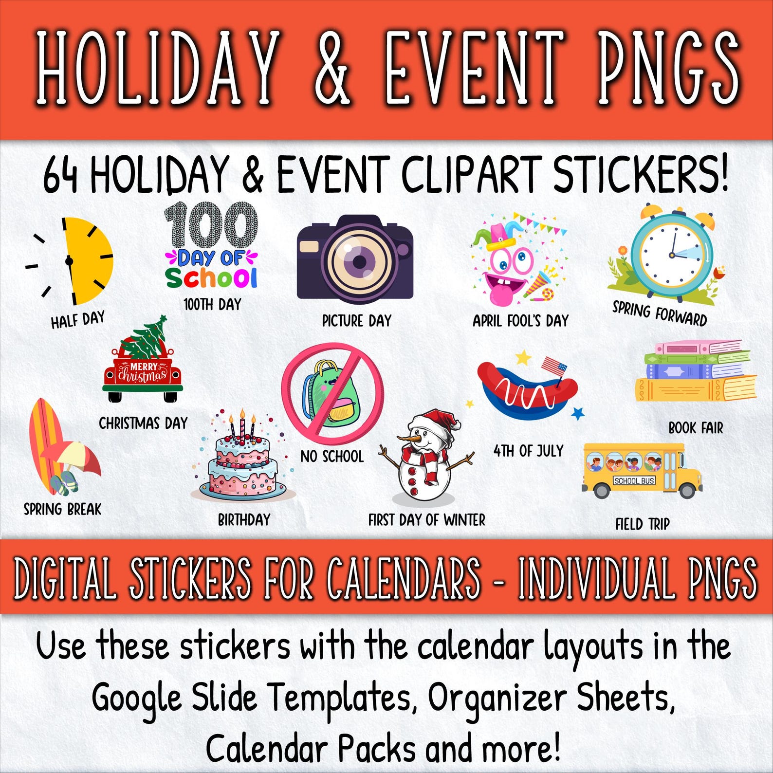 Calendar Pack - Editable Daily | Weekly | Monthly | Yearly | Crayons ...
