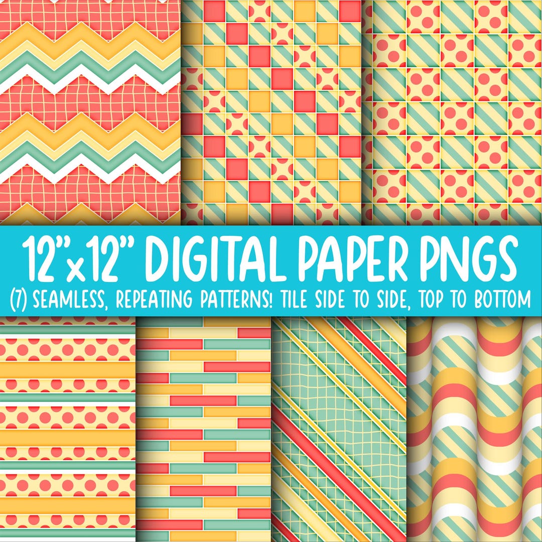 Wallpaper Background - Digital Paper | Seamless | Hand Drawn, Stripes ...