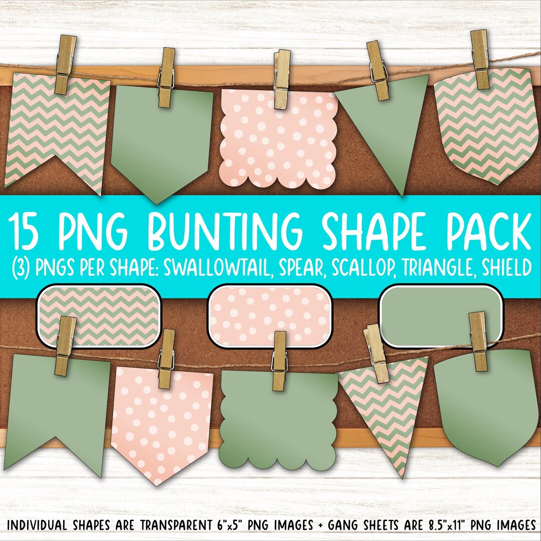 Pennant/bunting Banner Kit (for Walls & Bulletin Boards) | Geometric ...
