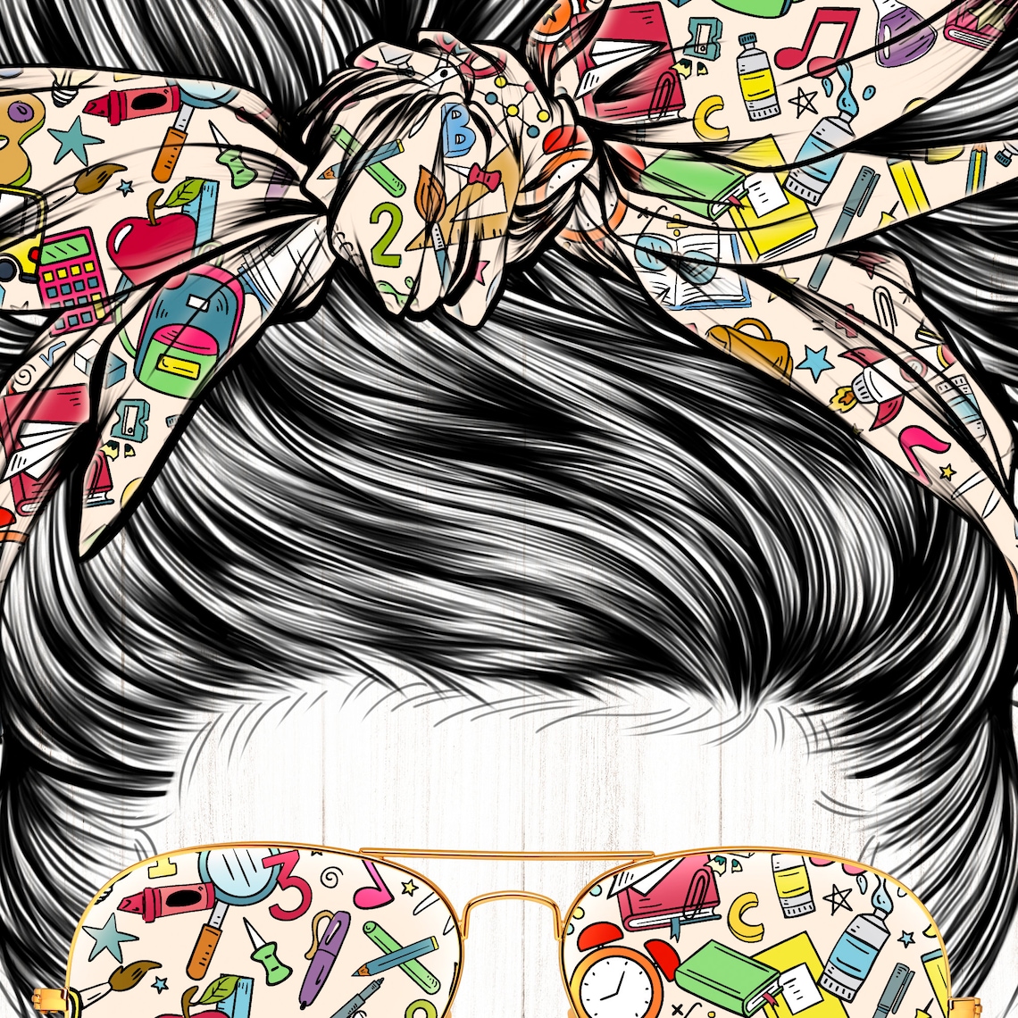 Messy Teacher PNG School Supplies Mama PNG Pattern Fill Mom - Etsy