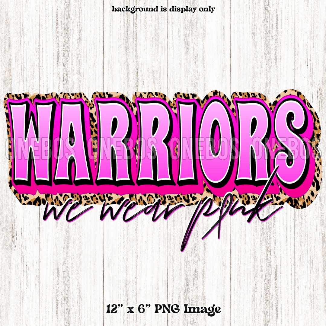 Warriors Mascot Breast Cancer PNG, We Wear Pink, Pinktober Awareness ...