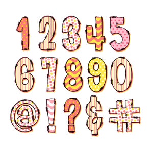 Doodle Clipart, Valentine's Polka Dots and Stripes, Squiggle Pattern ...