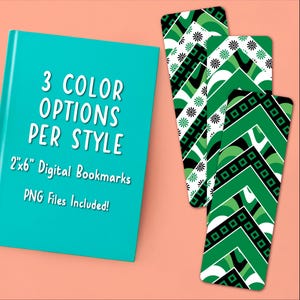 Digital Bookmarks (printable), Clipart Bundle Set of 12 | Lined & Blank ...