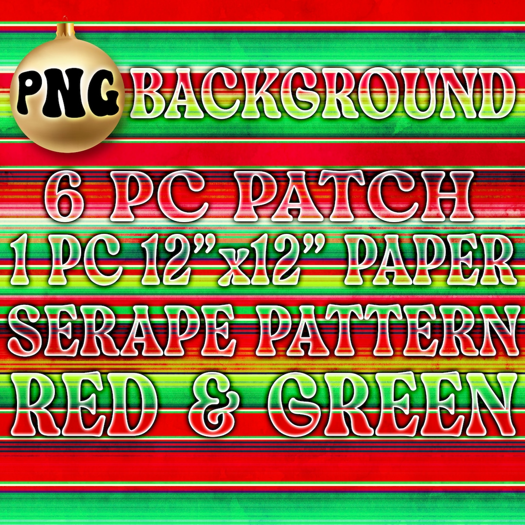 Serape Patch Paper Background PNG Bundle, 6 Patch Clipart & 1 ...