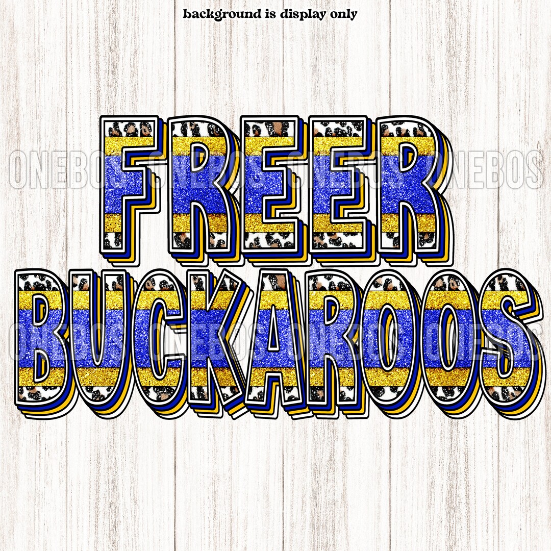 Buckaroos Mascot Digital Download PNG Glitter Royal & Gold - Etsy