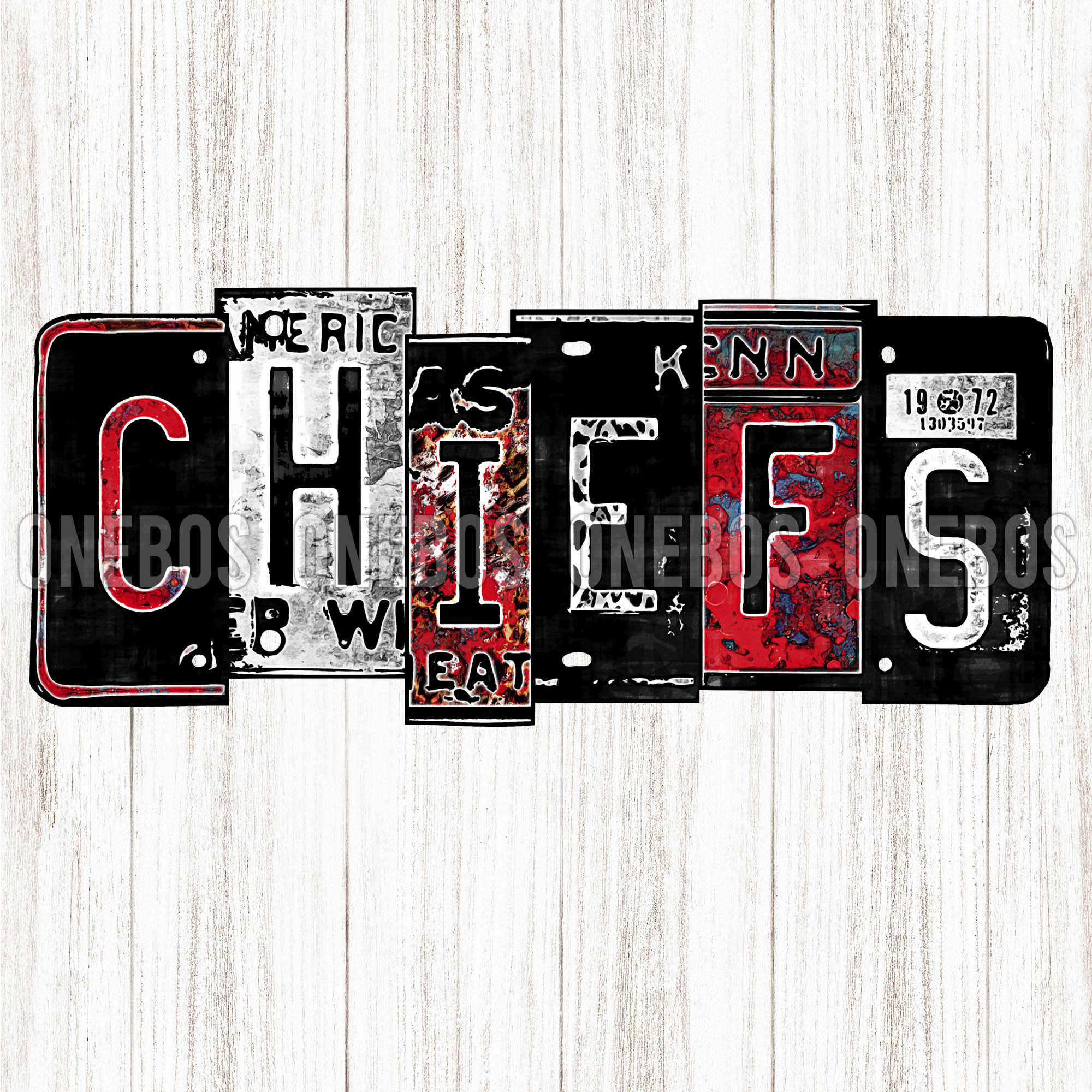 Chiefs License Plate PNG, Red, Leopard, Grunge, Black, Sublimation ...