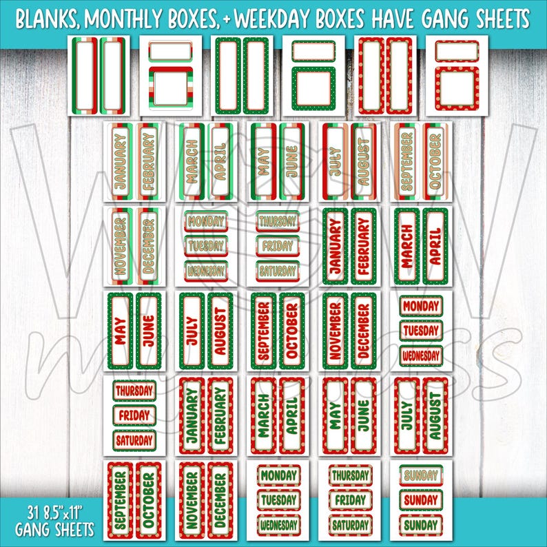 Wall Calendar - Standard - for Teachers | Polka Dots, Mini Dots, Large ...