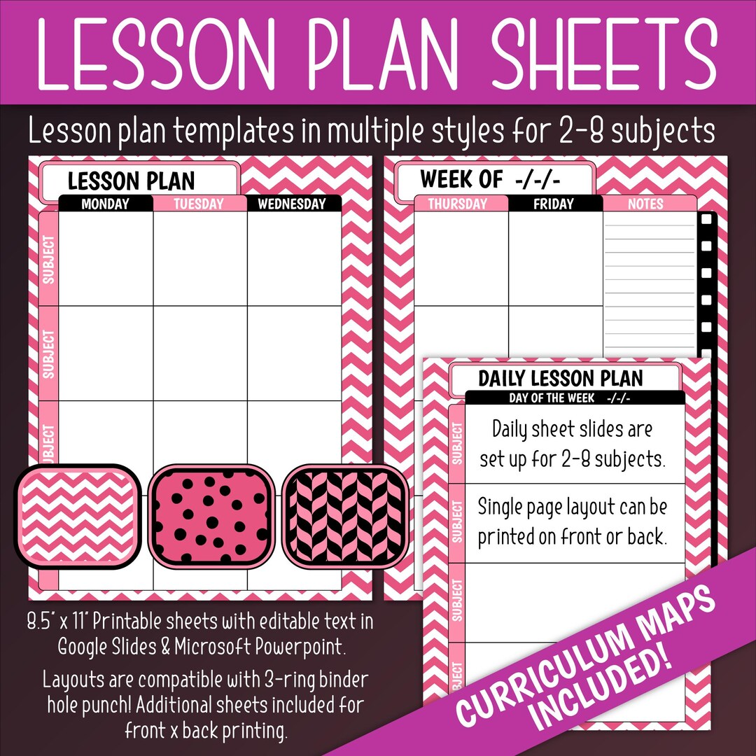 Lesson Plan Sheets & Curriculum Maps (editable) | Geometric Shapes ...