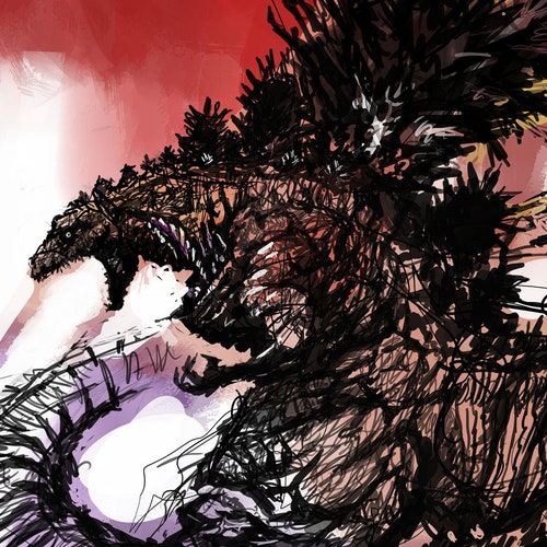 Shin Godzilla winged - Etsy