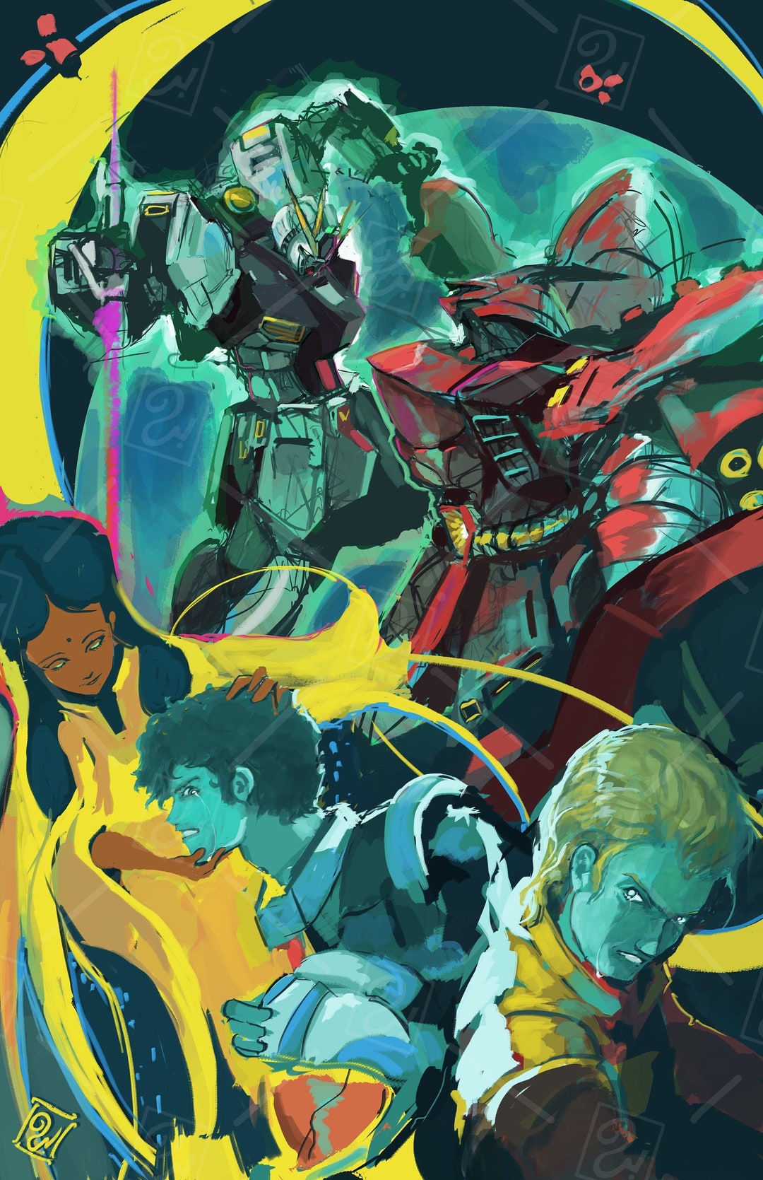 Char and Amuro - Etsy