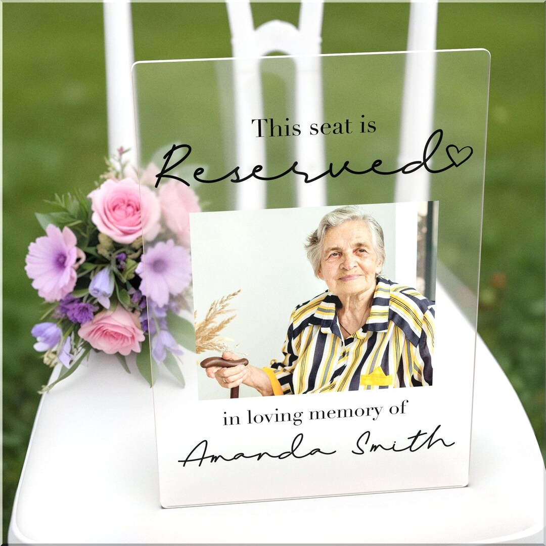 Reserved Memorial Sign, Personalized Remembrance Symbol, Sympathy Gift ...