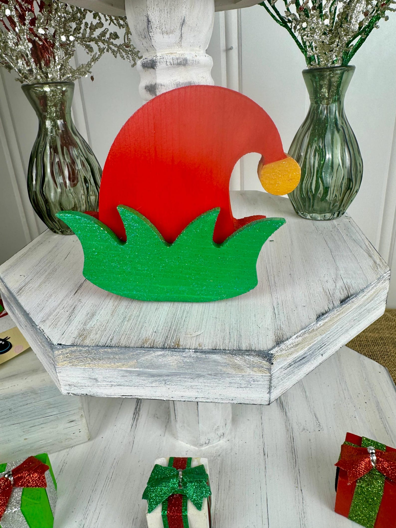 Elf Tiered Tray, Christmas Decor - Etsy