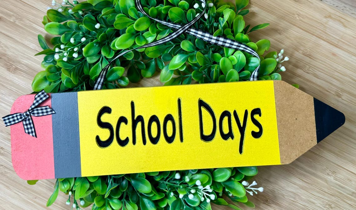 Pencil Sign, Classroom Decor- School Days - Etsy