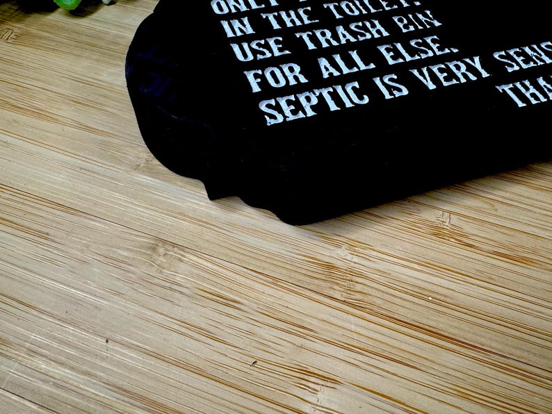 Engraved Septic System Warning Sign- Bathroom Decor - Etsy Canada