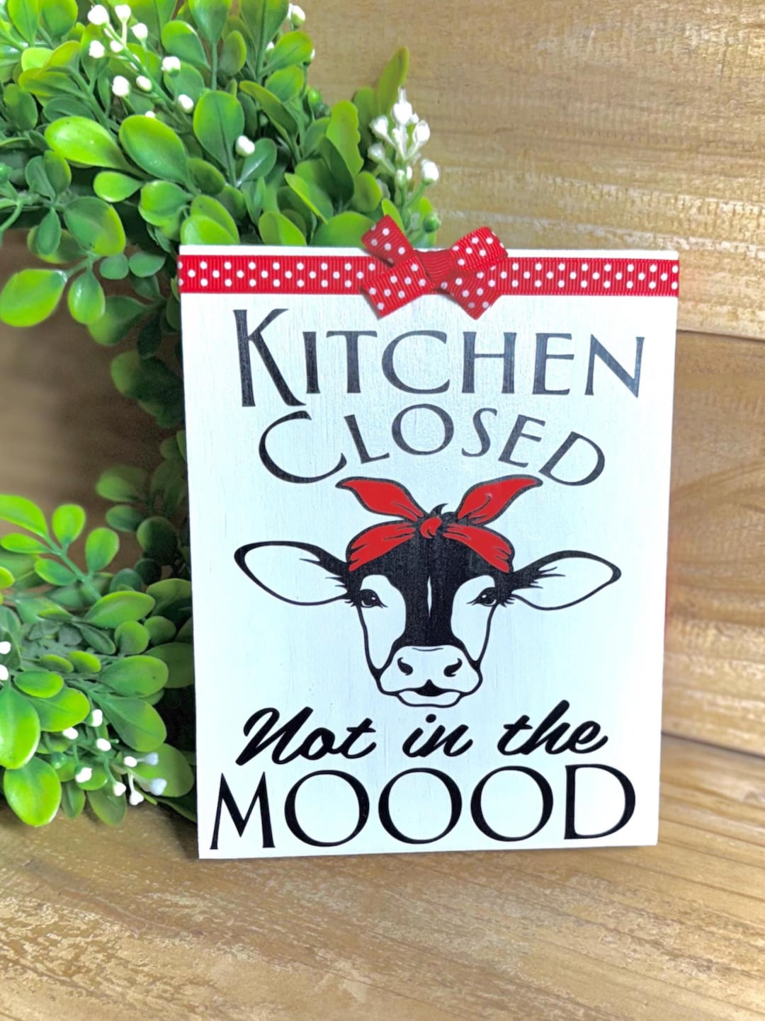 Funny Cow Kitchen Signs – Farmhouse Wall Decor – Life is Short Lick the ...