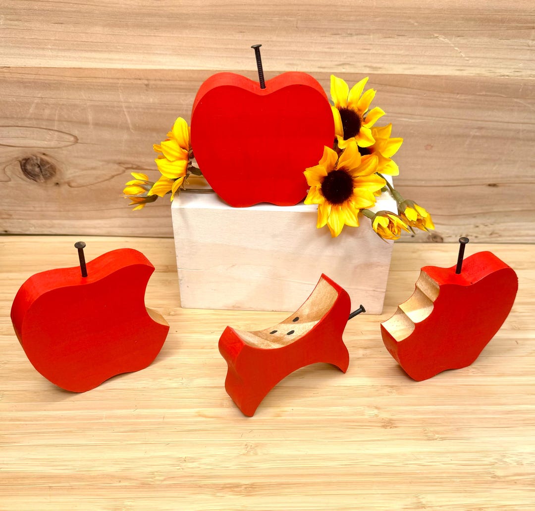 Wooden Apple Decor- Tiered Tray Decor- Fall/autumn Decorations - Etsy