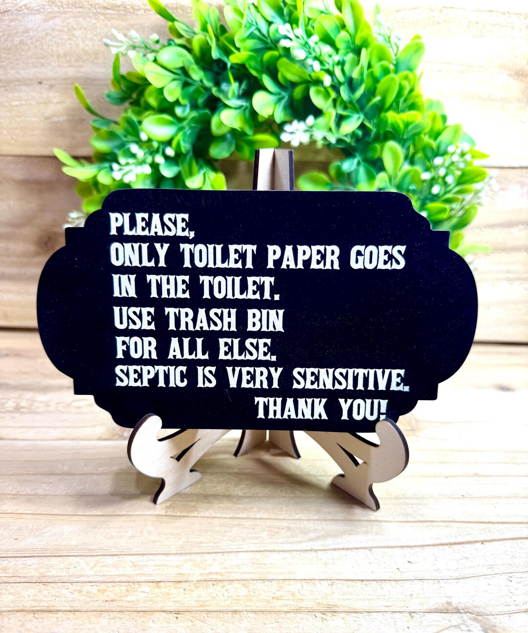 Engraved Septic System Warning Sign- Bathroom Decor - Etsy UK
