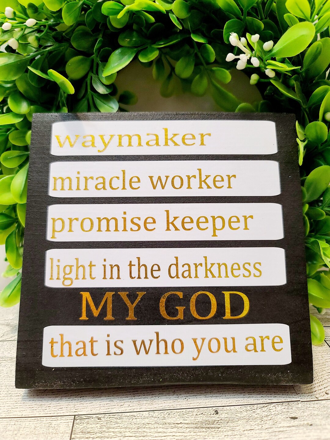 Waymaker Sign Wooden Shelf Sitter Faith Decor Tiered Tray Decor - Etsy
