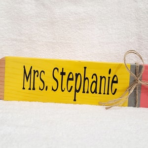 Teacher Gift Wooden Pencil Classroom Desk Decor Rustic - Etsy