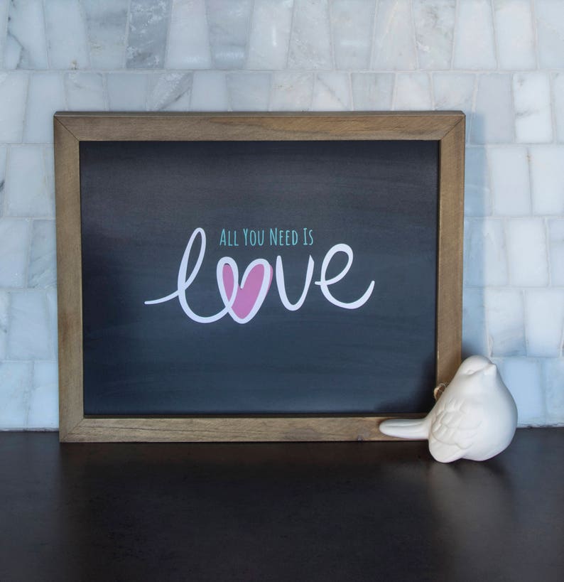 All You Need is Love Printable Valentine | Beatles Print | Instant ...