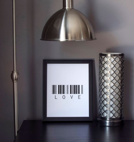 Instant Printable Valentine Love Barcode Print Barcode | Etsy