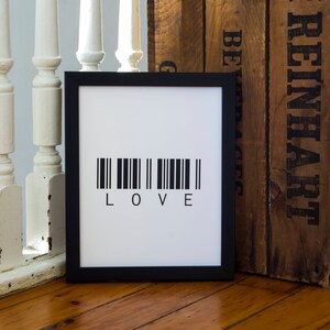 Instant Printable Valentine Love Barcode Print Barcode Print Barcode ...