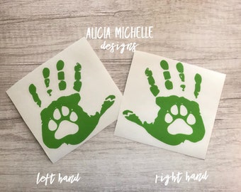 Hand Print Decal | Etsy