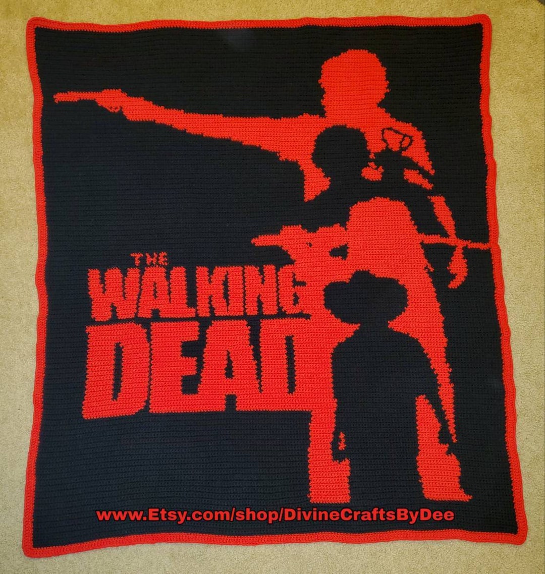 The Walking Dead Crocheted Afghan Blanket - Etsy